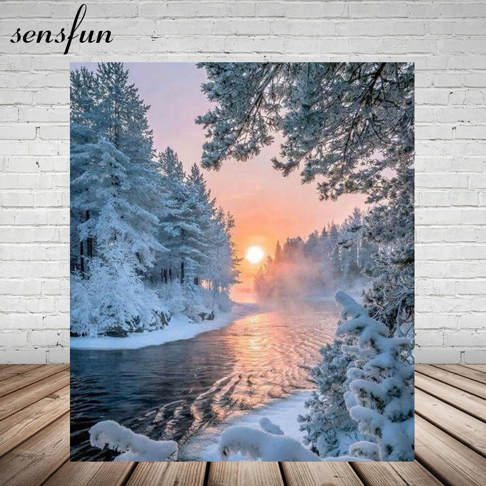 Sensfun Winter Wonderland Photography Backdrop For Photo Studio Snow ...
