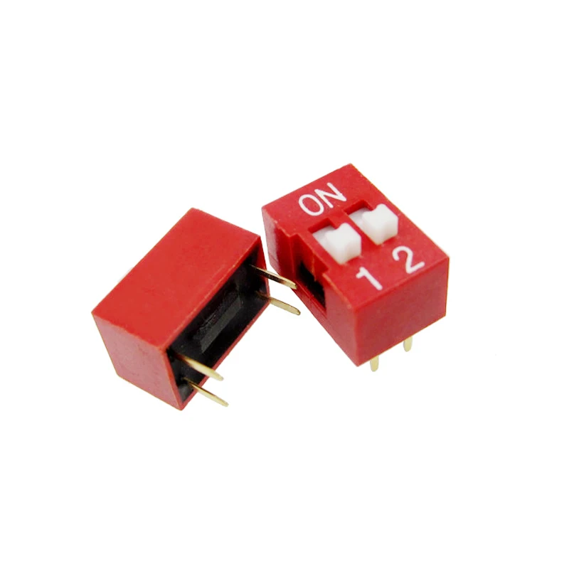 50PCS 2P 2 Position DIP Switch 2.54mm Pitch 2 Row 4 Pin|pin pin|pin ...