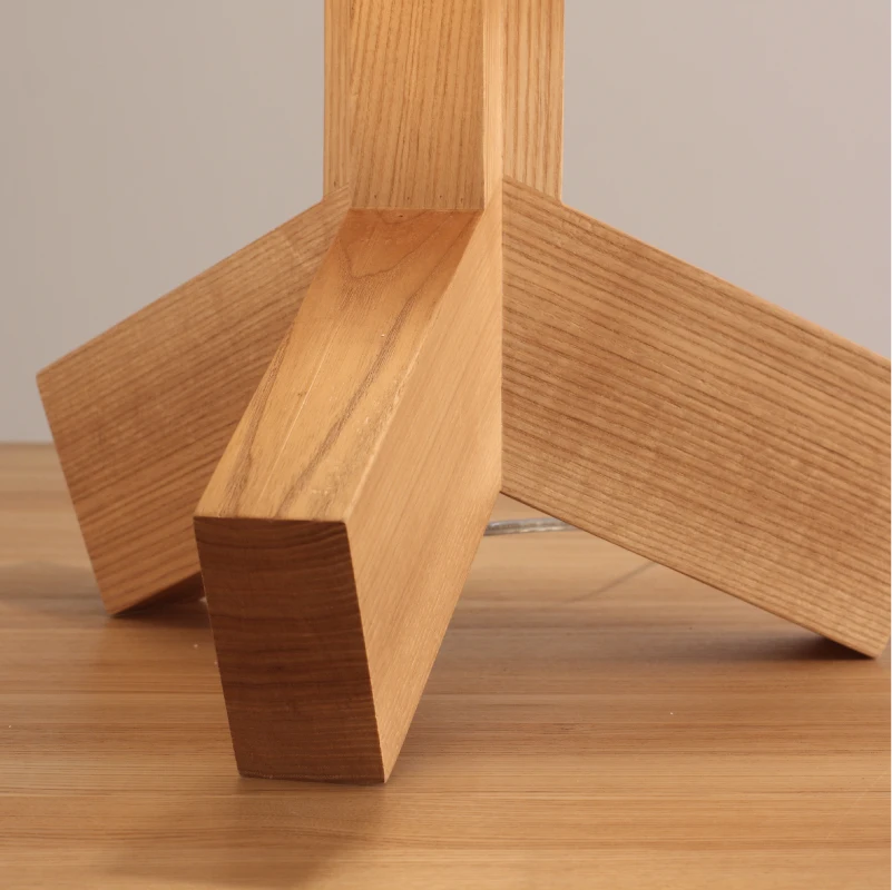 Modern table lamp wood light led light Cloth lamp shade Three legs lamp ...