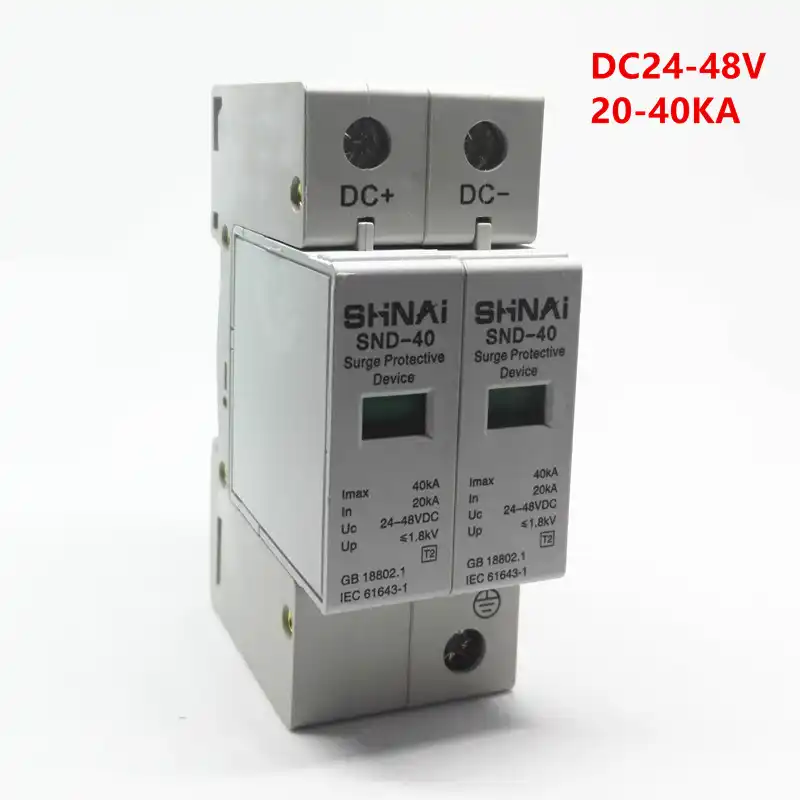 2P DC Surge Protector SPD 20KA 40KA DC 12V 24V 48V 60V 70V 110V 220V ...