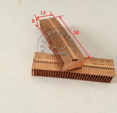 50*13*8mm Copper fins Copper Heat Dissipation Fin Thermal Conductivity ...