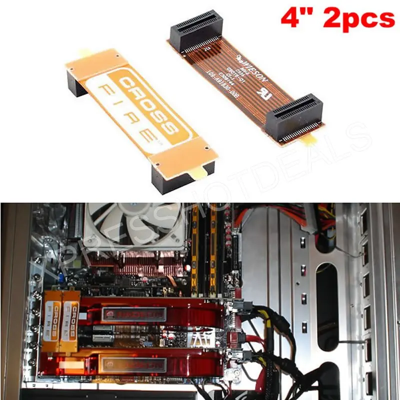 Conector de puente CrossFire largo, Cable de 4 "y 10cm, 2 unidades ...