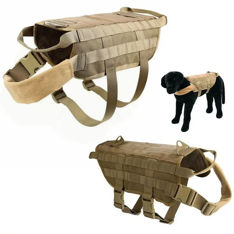 Molle Tactical Dog Vest K9 Military Pet Dog Clothes Harness Airsoft ...