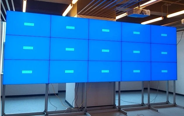 Floor-standing-LCD-Splicing-Video-Wall-5x3-hdmi-46-LCD-video-wall-Video ...