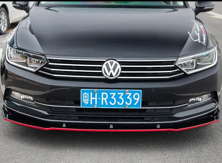 ABS Carbon Fiber Front Lip Splitters Bumper Aprons Flaps Spoiler For ...