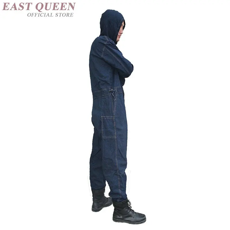Denim working coveralls mens workwear mechanic uniforms workshop ...