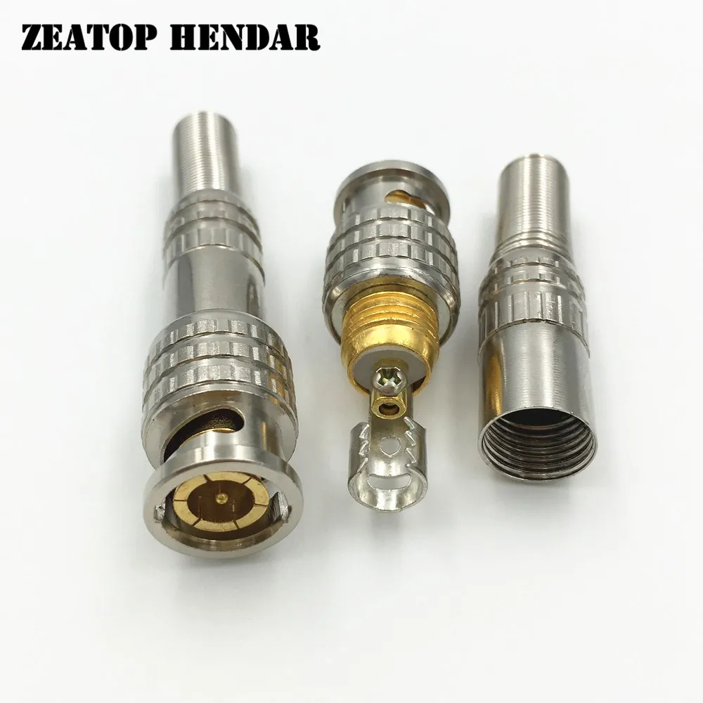 5Pcs No Solder BNC Video Male Connector Plug RF Coaxial RG59 Cable ...