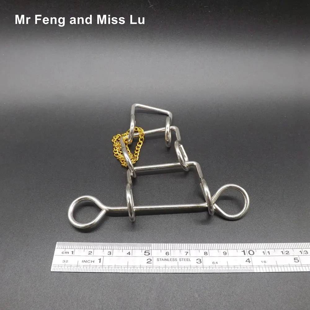 Fun Metal Ring Puzzle Ladder Logic IQ Intelligence Games For Kids Toys ...