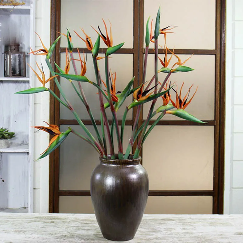 Fanxieast 1pcs PU Artificial Bird of Paradise Flower Home Hotel Wedding ...