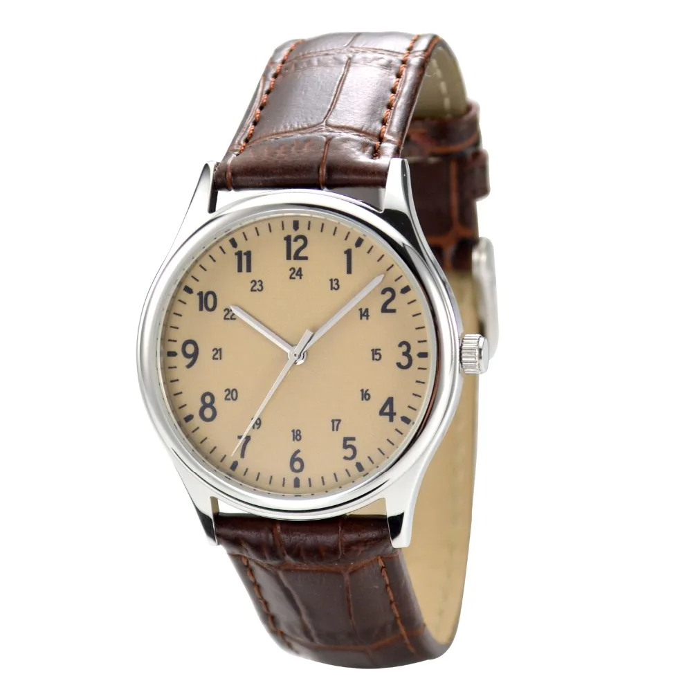 Minimalist number watches 1 24 Hazelnut Face I Unisex I Free Shipping ...