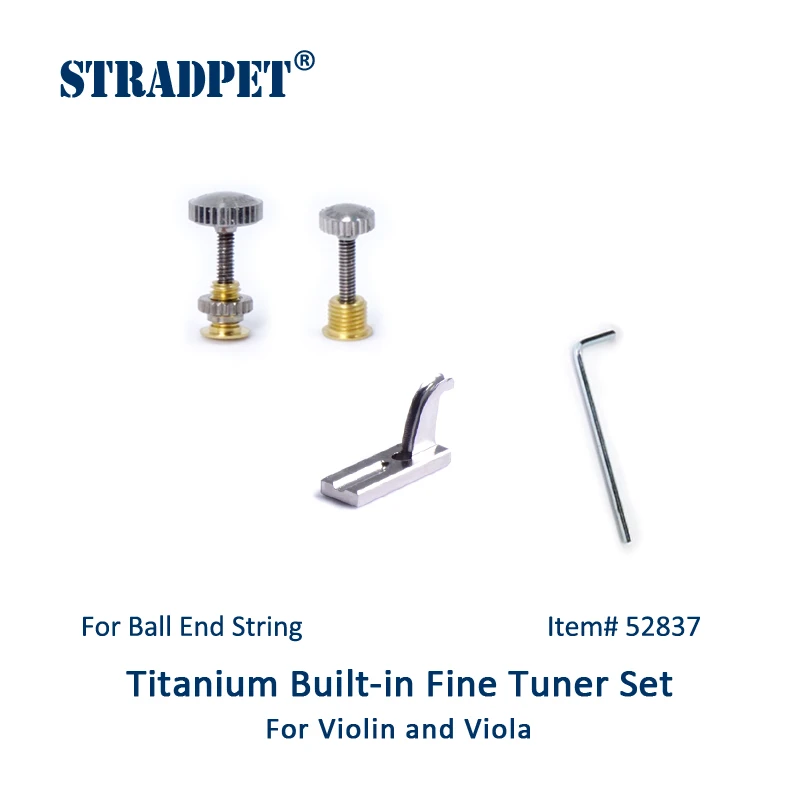 Stradpet Violin Built-in Titanium Fine Tuner Set For Ball-end String ...