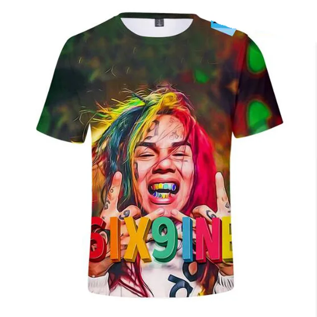 Hip Hop Rapper 69 6ix9ine Tekashi69 3D Printed T-Shirt Women Men Summer ...