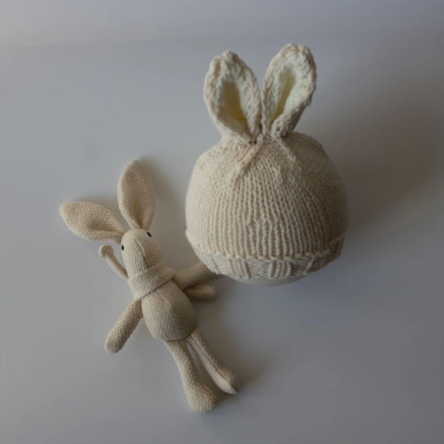 Newborn Photography Prop Newborn Bunny Bonnet and Toy Set Different ...