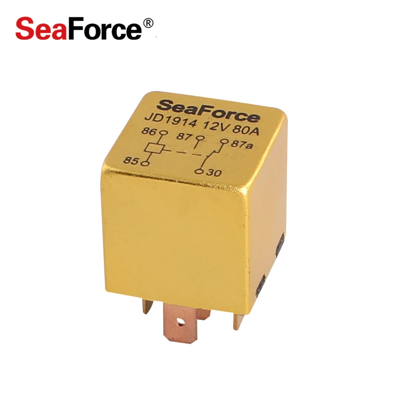1 Piece Waterproof Car Relay 12V 80A 5pins Gold Aluminium Alloy Relay ...