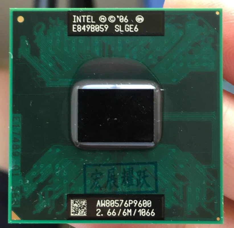 Intel Core 2 Duo P9600 Cpu Laptop Processor Pga 478 Cpu 100% Working ...