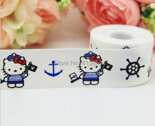 1'' (25mm) Ribbon Lovely Hello Kitty printed grosgrain ribbon ribbon ...
