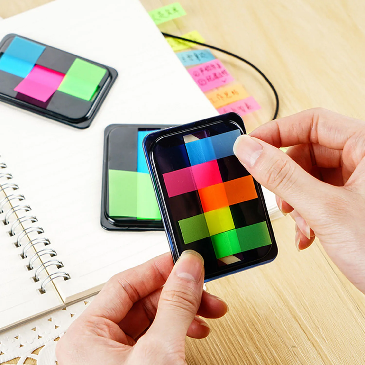 600pcs Writable Pop-up Neon Flags Sticky Notes Page Marker Tabs Index ...