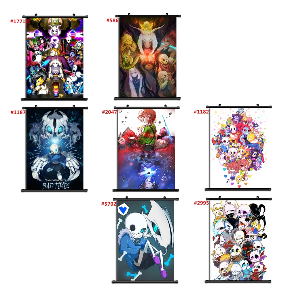Game Undertale Sans Anime Manga Wall Poster Scroll Home Decoration Wall ...
