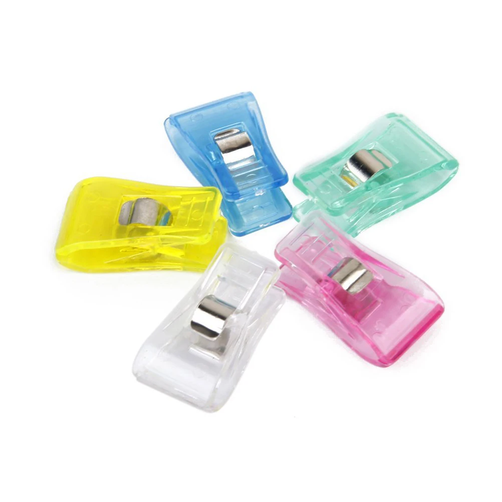 50Pcs/Set DIY Plastic Garment Clips Sewing Knitting Fabric Clothing ...