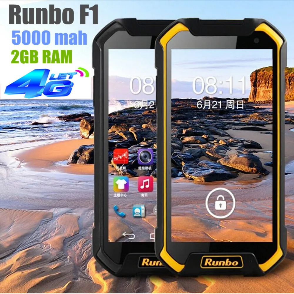 Runbo F1 Octa Core Rugged Waterproof Outdoor Phone IP67 Phone 4G FDD ...