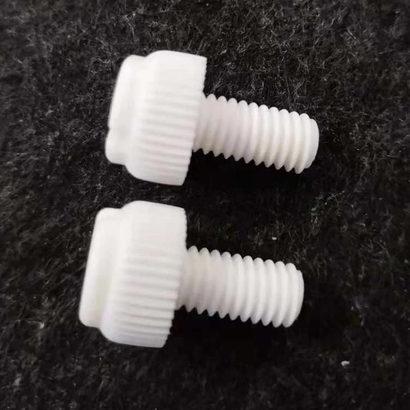6pcs M8 Polypropylene PP Slotted Knurled hand screw Acid and alkali ...
