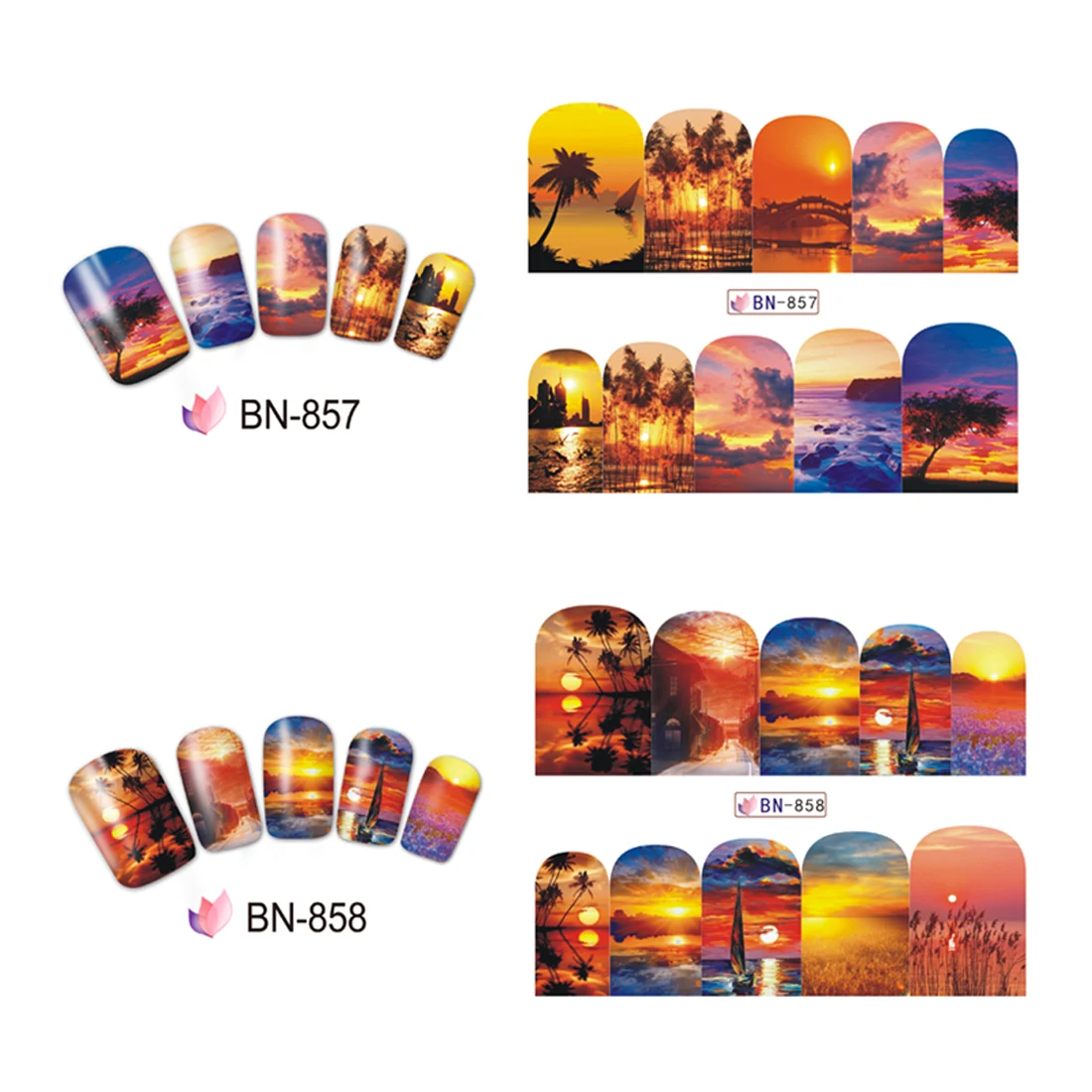 1 Set Nail Stickers On Nails Hollow Line Drawing Slider Watermark ...
