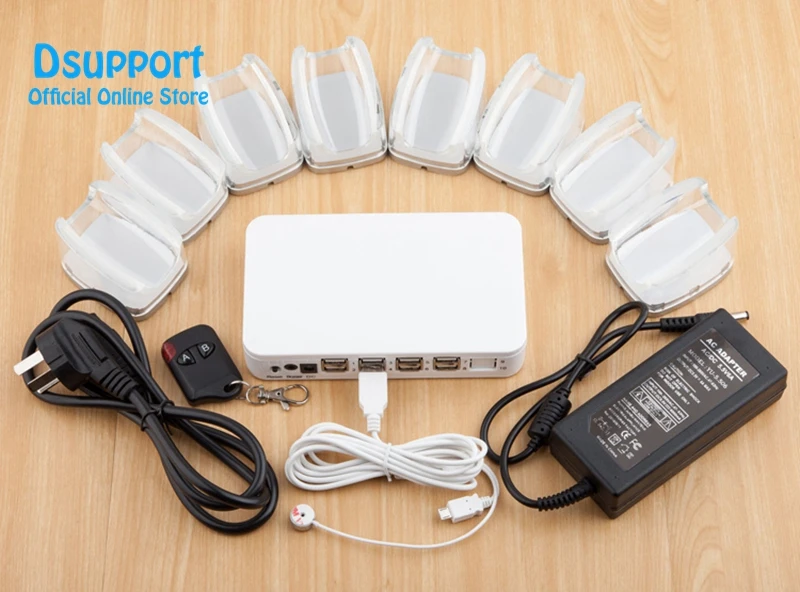 8 Ports Mobile Phone Tablet Pc Anti Theft Burglar Device Phone Alarm ...