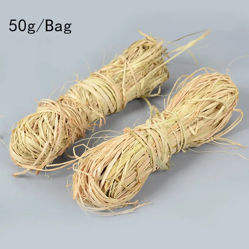 50 g/saco DIY Corda De Ráfia Natural Artesanato Do Convite Do Casamento ...