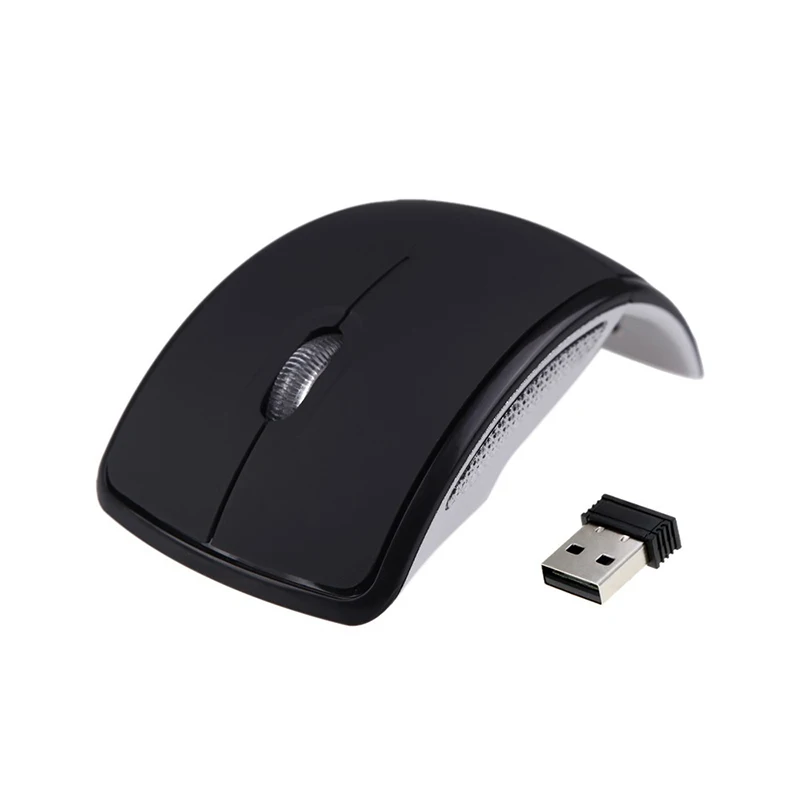 2.4GHz Wireless Folding Mouse Arc Portable Optical Mice Foldable ...