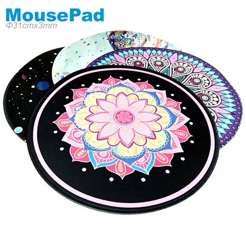 New Round Diameter 31cm Thickness 3mm Mouse Pad Mat High Quality Cloth ...