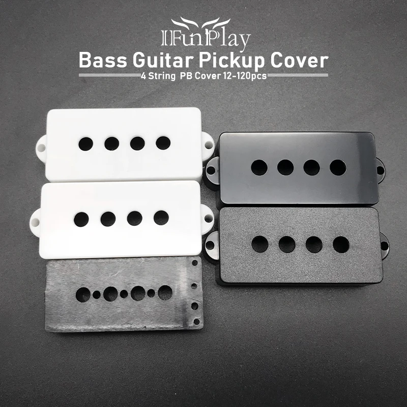 12pcs Plastic 4 String Open Electric Bass Guitar Pickup Cover Shells ...