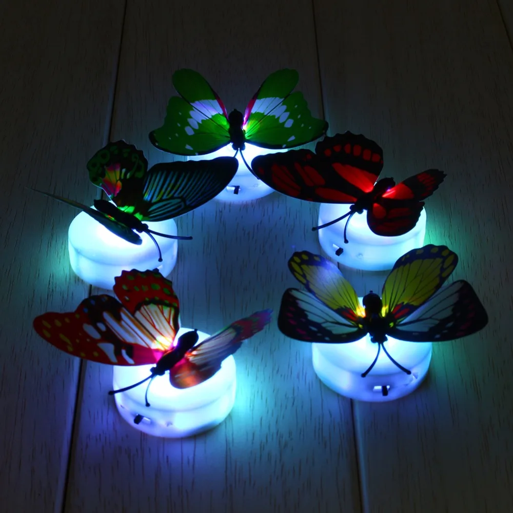 Lámpara LED de noche con forma de mariposa para el hogar, luz ...