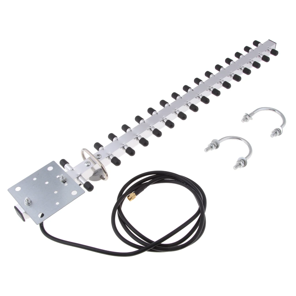 Antenne Directionnelle Yagi 2.4g 25dbi 16 Éléments, Connecteur Mâle Rp ...