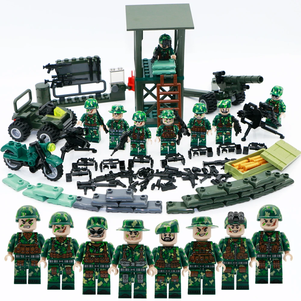 Military Army WW2 Soldier Model Building Blocks Sets Compatible ...