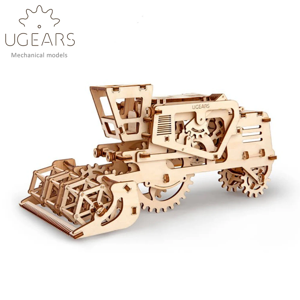 154pcs DIY Wooden Harvester Mechanical Transmission Model Assembly ...