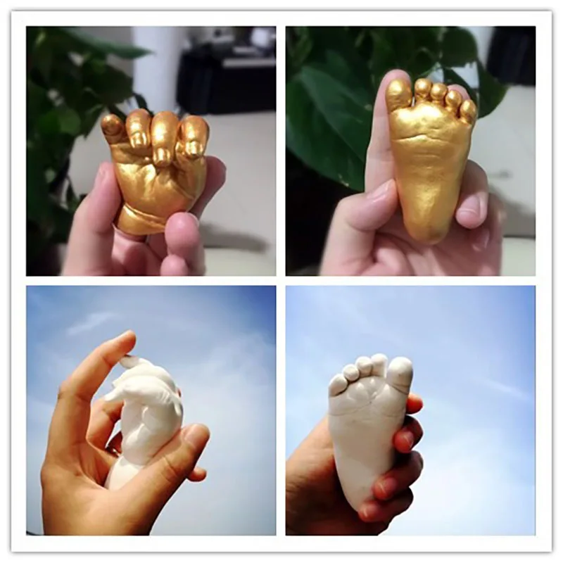 Baby Gift Baby 3D Hand Foot Print Mold Powder Plaster Casting Kit ...