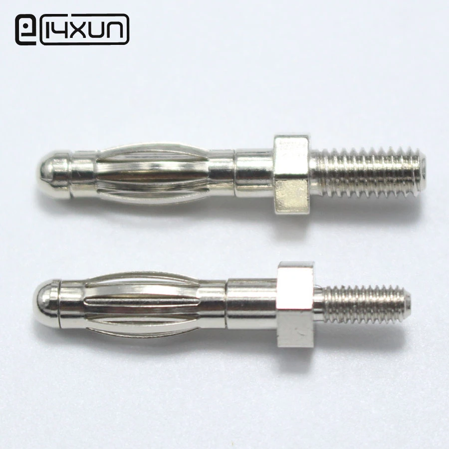 1pcs 4mm Banana Plug with Thread 3mm / 4mm for Panel Mount M3 / M4 Bolt ...