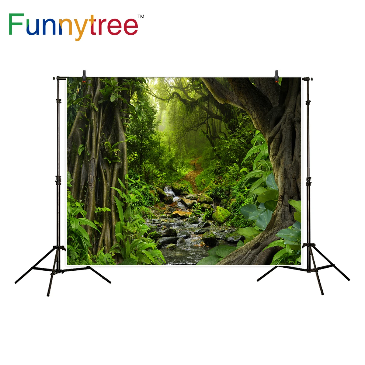 Funnytree-background-for-photo-studio-Forest-Nature-tree-spring-stream ...