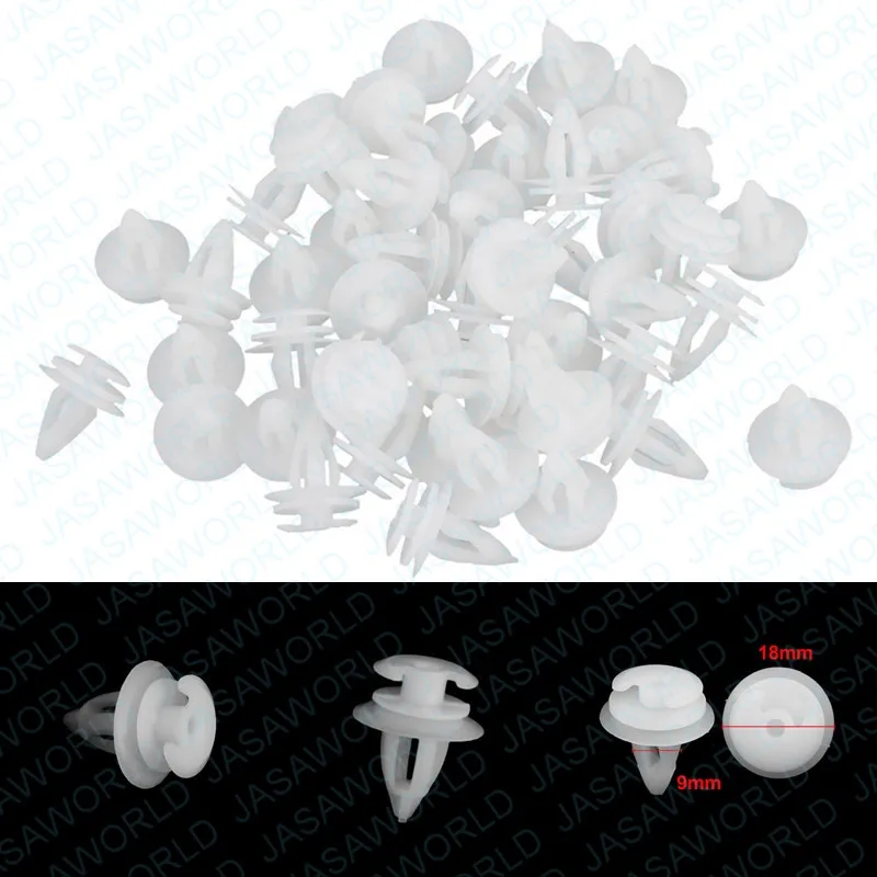 500 pcs/lot 9mm Hole Diameter Plastic Push Fasteners Rivets Fastener ...