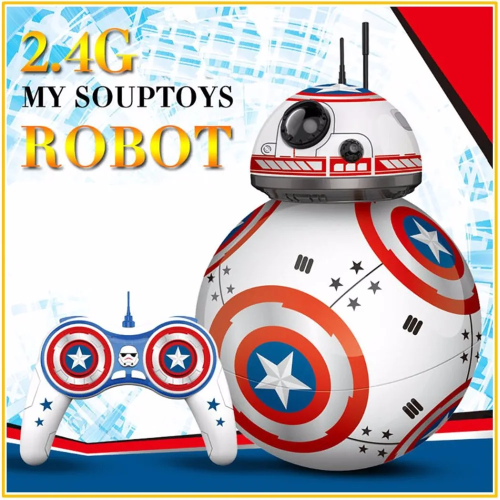 2.4GHZ /40MHZ 8CH Star Wars BB 8 RC Car Robot BB8 remote control ...