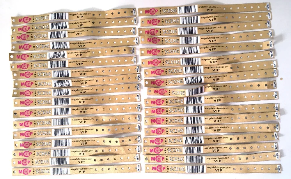 Promotion Personalised 128 Barcode Numbering Fabric Wristbands Designed ...