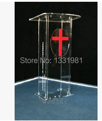 Small cheap acrylic lectern / plexiglass pulpit / perspex rostrum ...