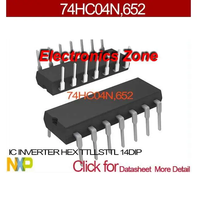 74HC04N,652 IC INVERTER HEX TTLLSTTL 14DIP 74HC04N 74HC04 HC04N HC04 ...