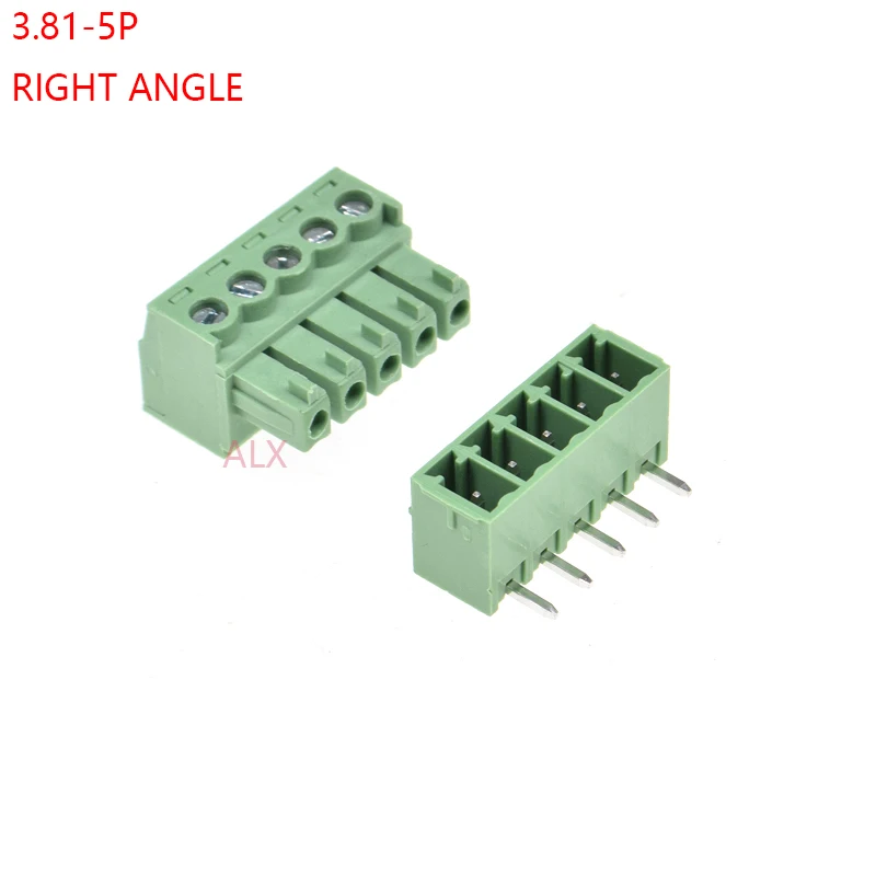 10SETS-15EDG-5pin-3-81MM-pitch-RIGHT-ANGLE-screw-terminal-block ...
