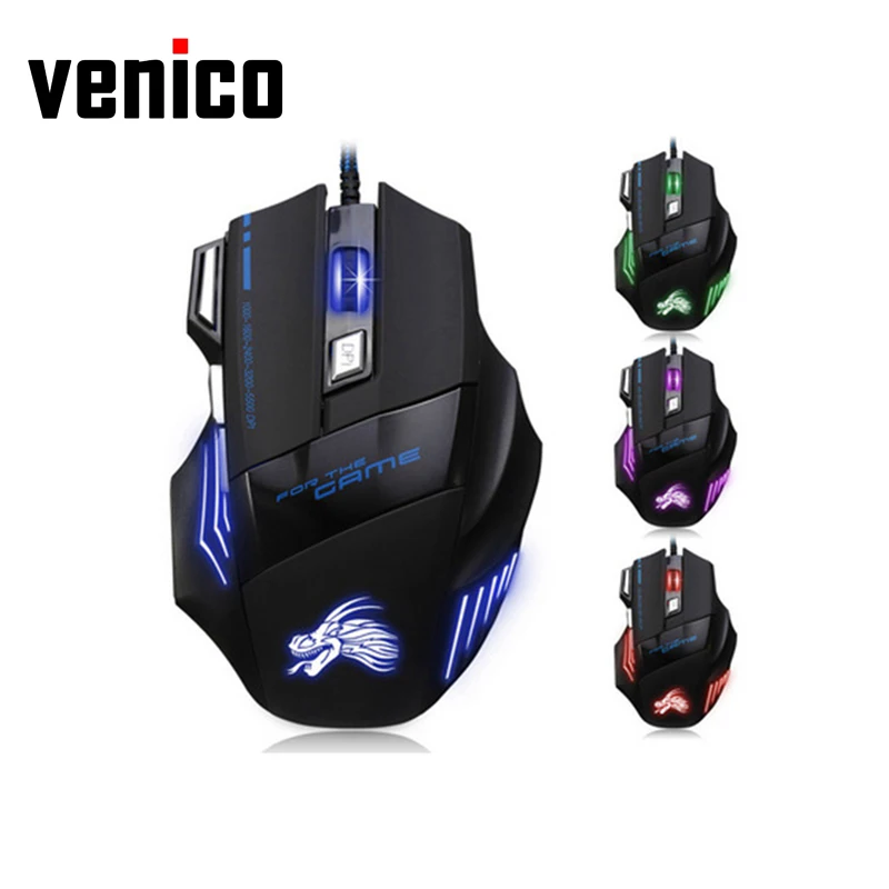 2016 High Quality 5500 DPI 7 Button LED Optical USB Wired Gaming Mouse ...