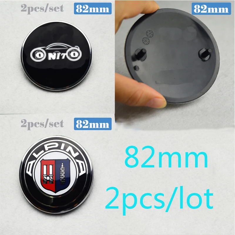 2PCS 82MM Auto head hood Emblem rear boot label Car front Bonnet Logo ...