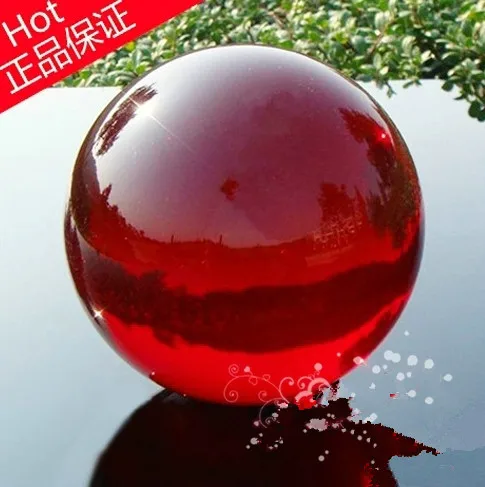 38mm Awesome Ultra Clear Red Glass Quartz Crystal Sphere Ball - Stones ...