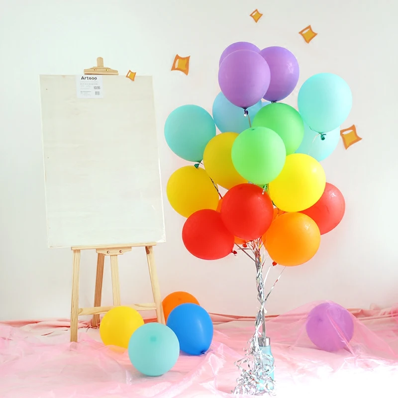 100Pcs/Lot 10Inch Latex Balloon 1.5g Inflatable Air Float Ball Birthday ...
