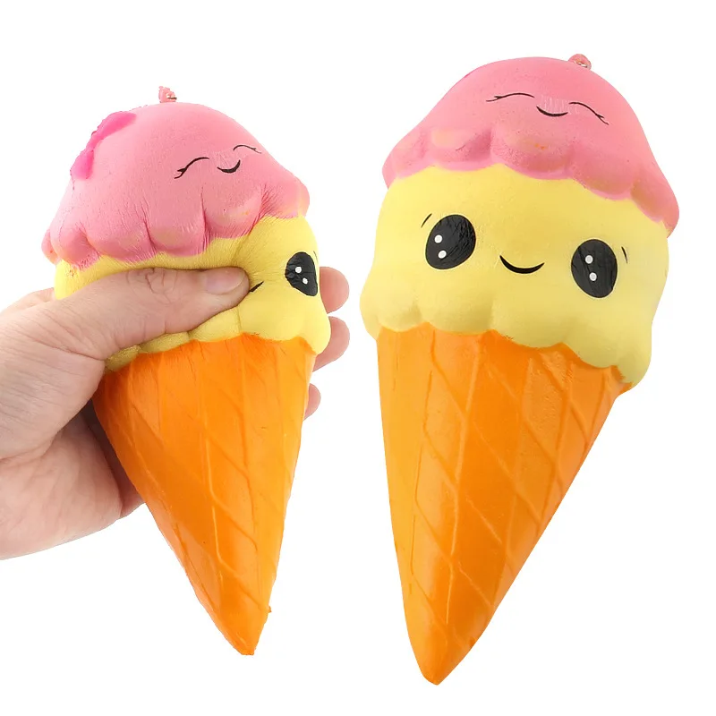 16CM Jumbo Squishy Ice Cream Smile Kawaii Squishies Slow Rising Soft ...
