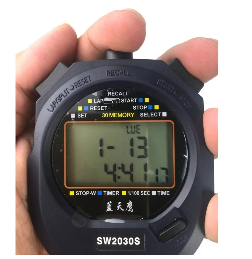 Three Rows of 30 Memory Stopwatch Second Professional Handheld ...
